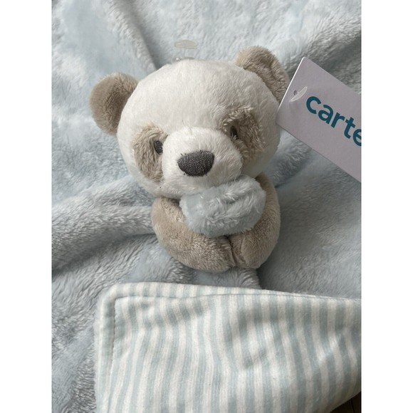Carter's | Other | Carters Baby Panda Light Blue Plush Lovey Security ...